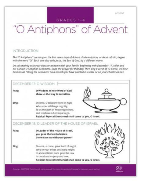 Advent | RCL Benziger